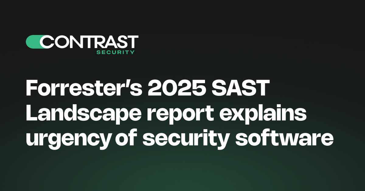 Contrast Secures AI Applications and Modern Software | Forrester 2025 SAST Report | Contrast ...